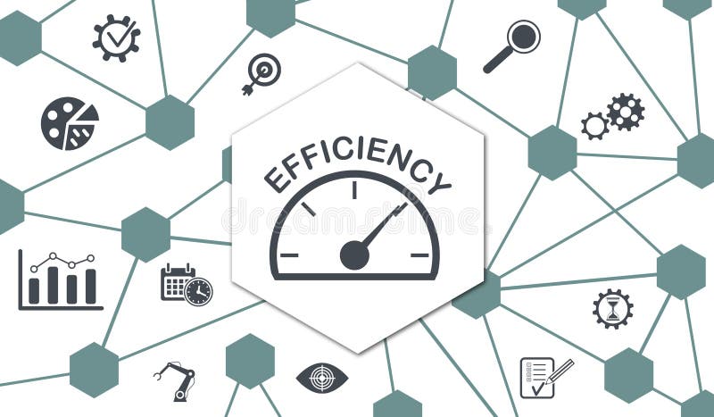 Concept of efficiency stock illustration. Illustration of connection ...
