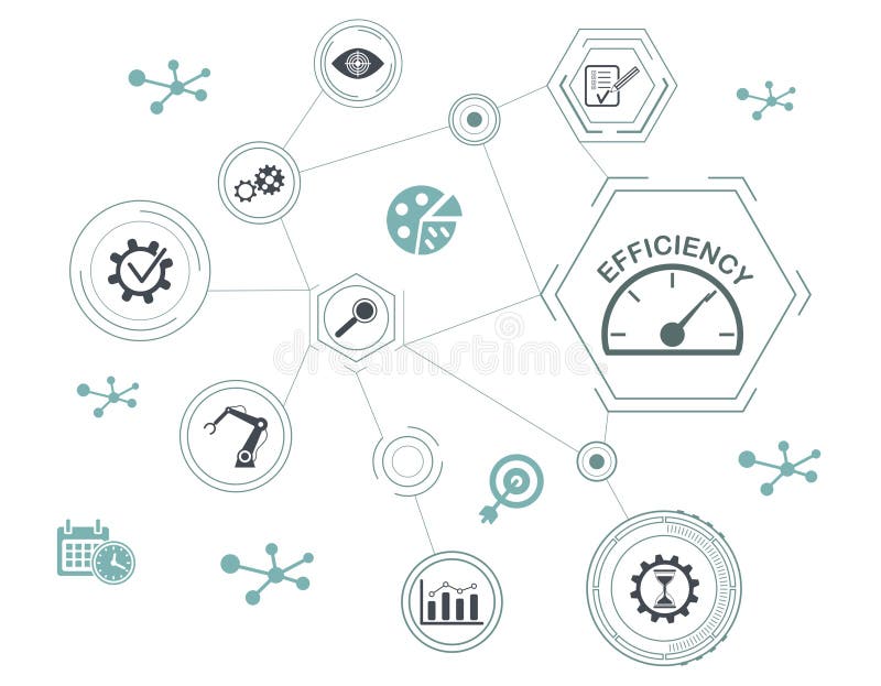 Concept of efficiency stock illustration. Illustration of productivity ...