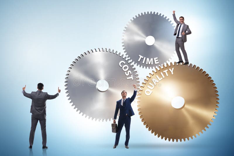 Concept of Efficiency with Cost Time and Quality Stock Photo - Image of ...