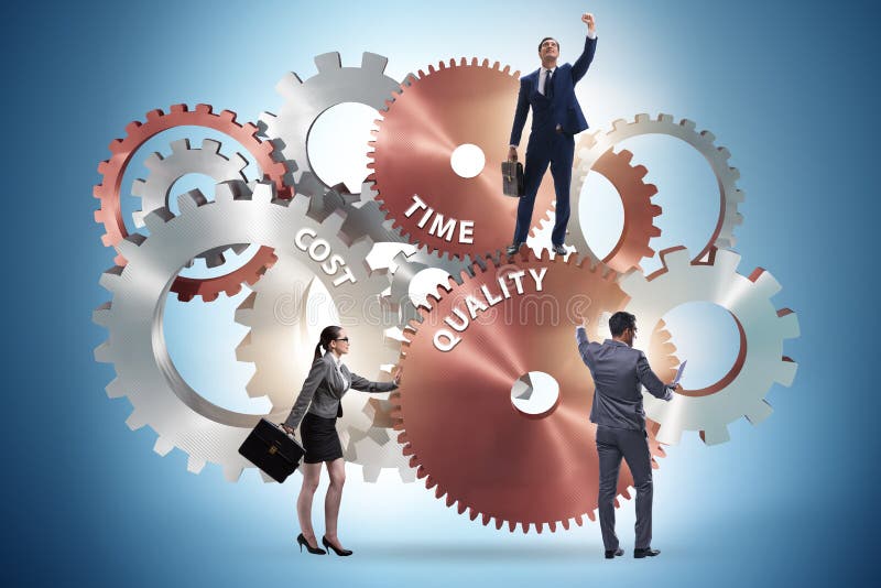 Concept of Efficiency with Cost Time and Quality Stock Photo - Image of ...
