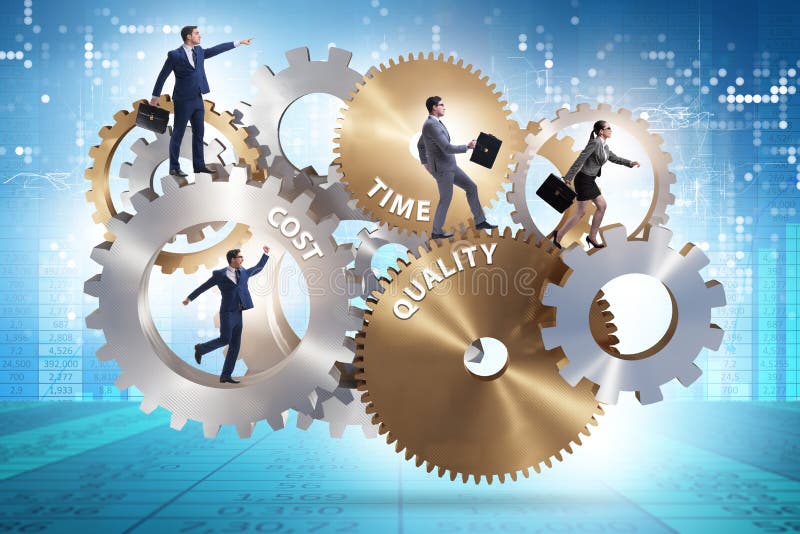Concept of Efficiency with Cost Time and Quality Stock Photo - Image of ...