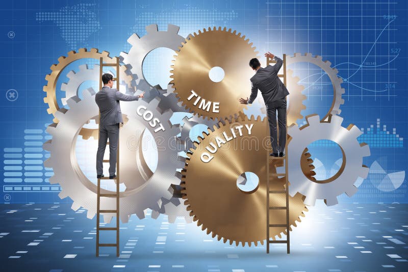 Concept of Efficiency with Cost Time and Quality Stock Photo - Image of ...