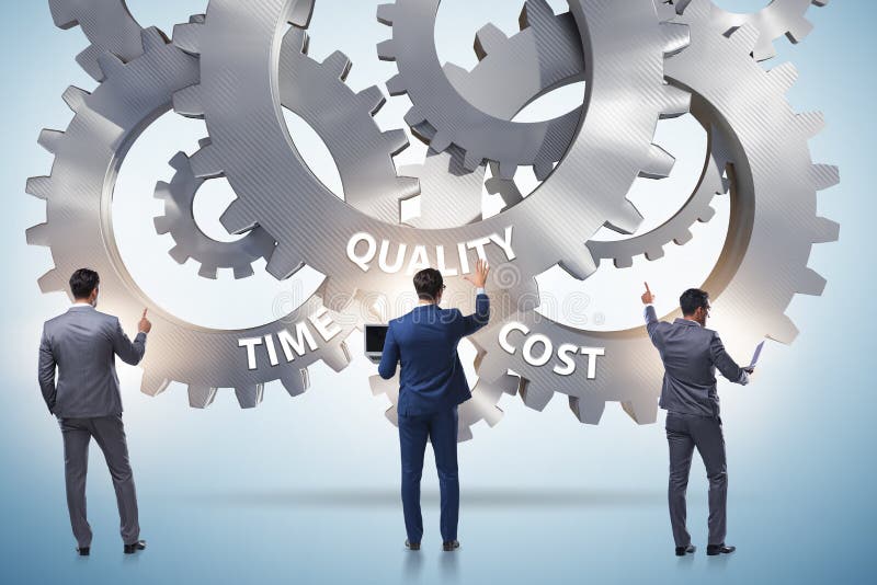 Concept of Efficiency with Cost Time and Quality Stock Image - Image of ...
