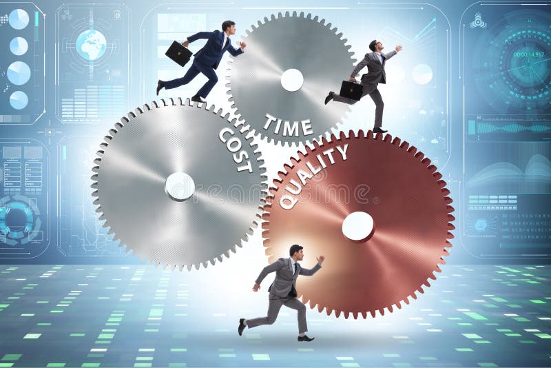 Concept of Efficiency with Cost Time and Quality Stock Image - Image of ...