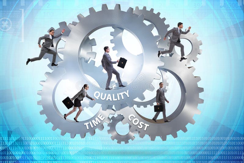 Concept of Efficiency with Cost Time and Quality Stock Image - Image of ...