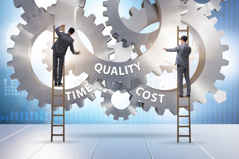 Concept of Efficiency with Cost Time and Quality Stock Photo - Image of ...