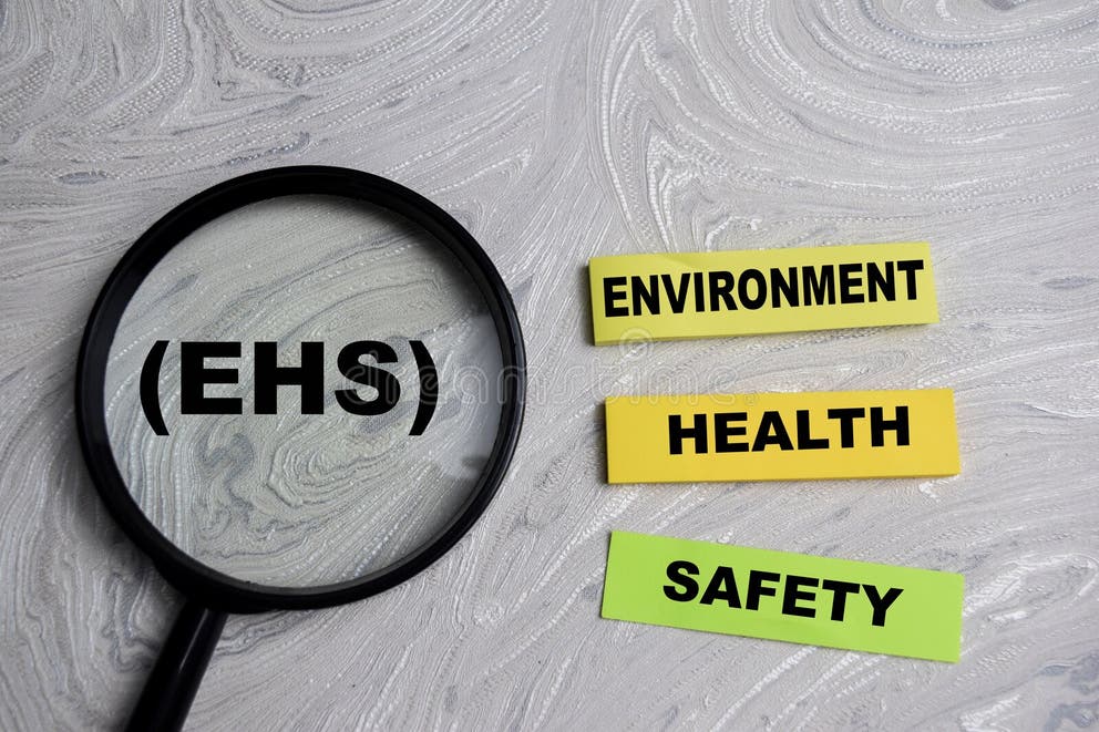 Concept of EHS - Environment Health Safety Write on Sticky Notes ...