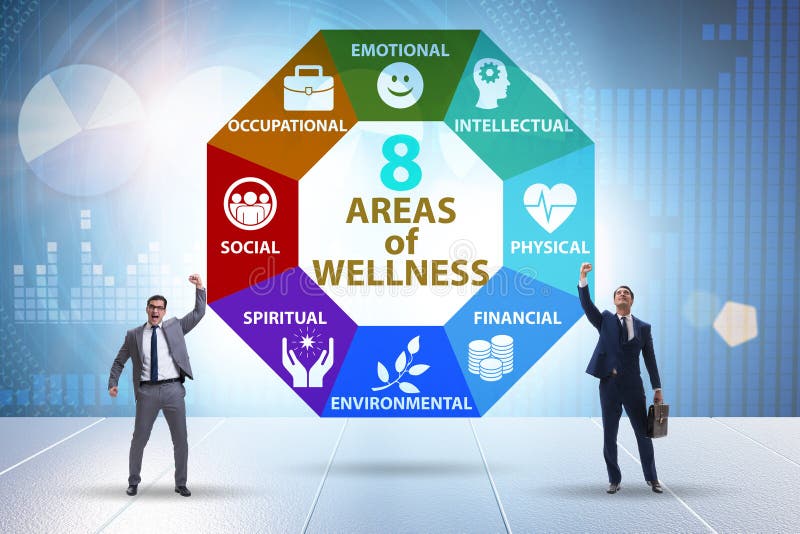 Concept of Eight Areas of Wellness Stock Image - Image of occupational ...