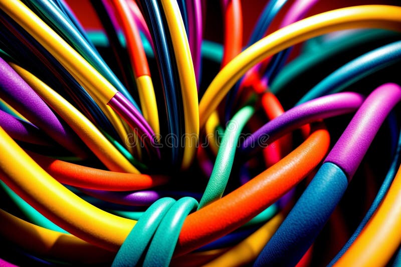 Elastic Symphony a Captivating Close Up of Rubber Bands.AI Generated ...