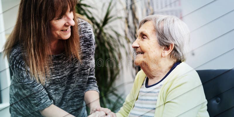 Concept of Elderly Support, Geometric Pattern Stock Image - Image of ...