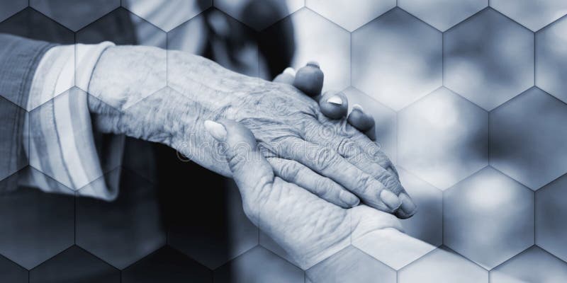 Concept of Elderly Support, Geometric Pattern Stock Illustration ...