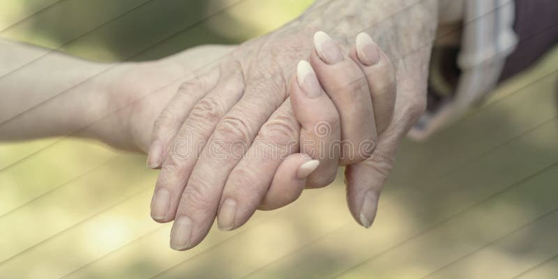 Concept of Elderly Support, Geometric Pattern Stock Illustration ...