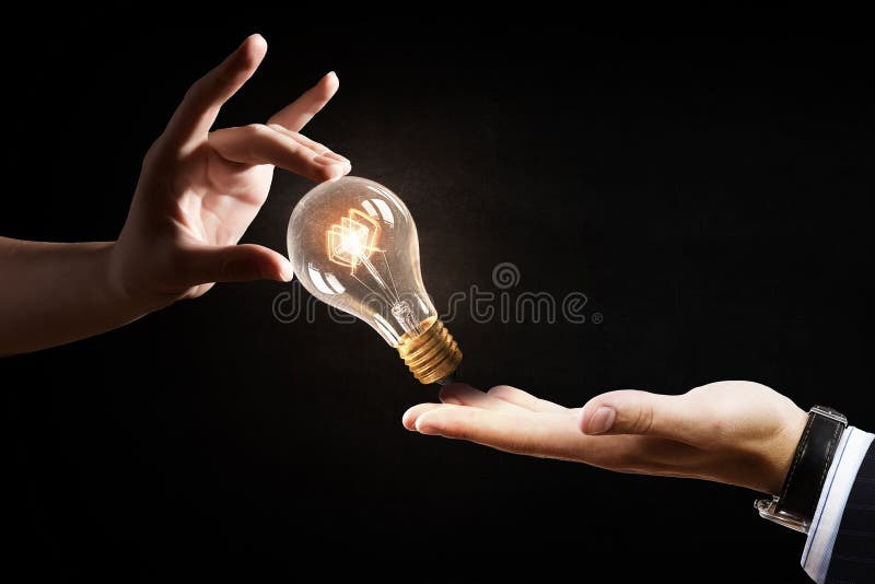 Concept of electric energy stock photo. Image of gesture - 72541266