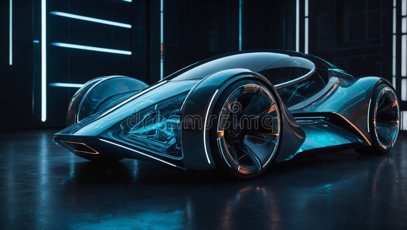 Concept Electric Super Car Autonomous Vehicle. Future and Advance ...