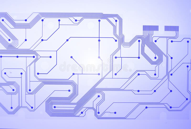 Concept of Electronic Circuit Board Background, Abstract Line Shape ...