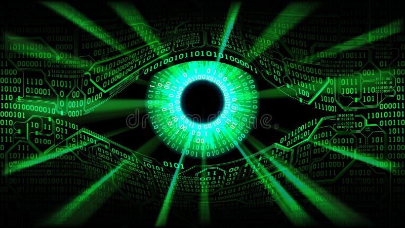 Concept of Electronic Eye in Matrix, Technologies Global Surveillance ...