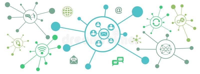 Concept of email marketing stock illustration. Illustration of media ...