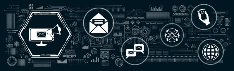 Concept of email marketing stock illustration. Illustration of business ...