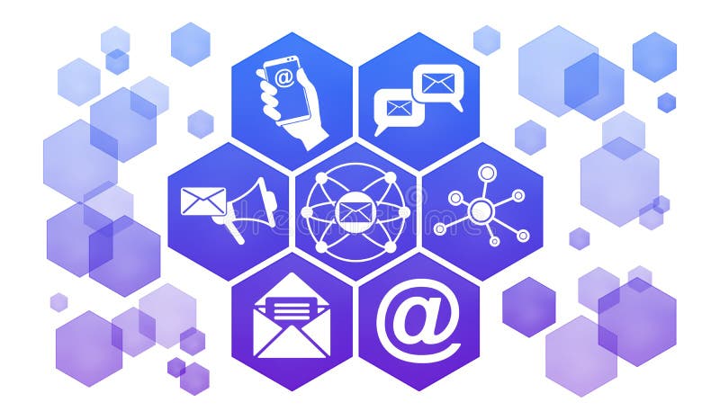 Concept of email marketing stock illustration. Illustration of send ...