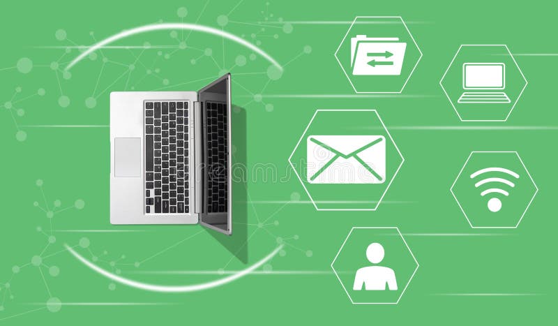 Concept of email sending stock illustration. Illustration of mailing ...