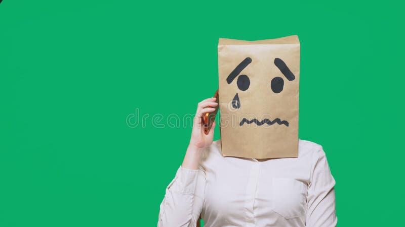 Concept of Emotion, Gestures. a Man with a Package on His Head, with a ...