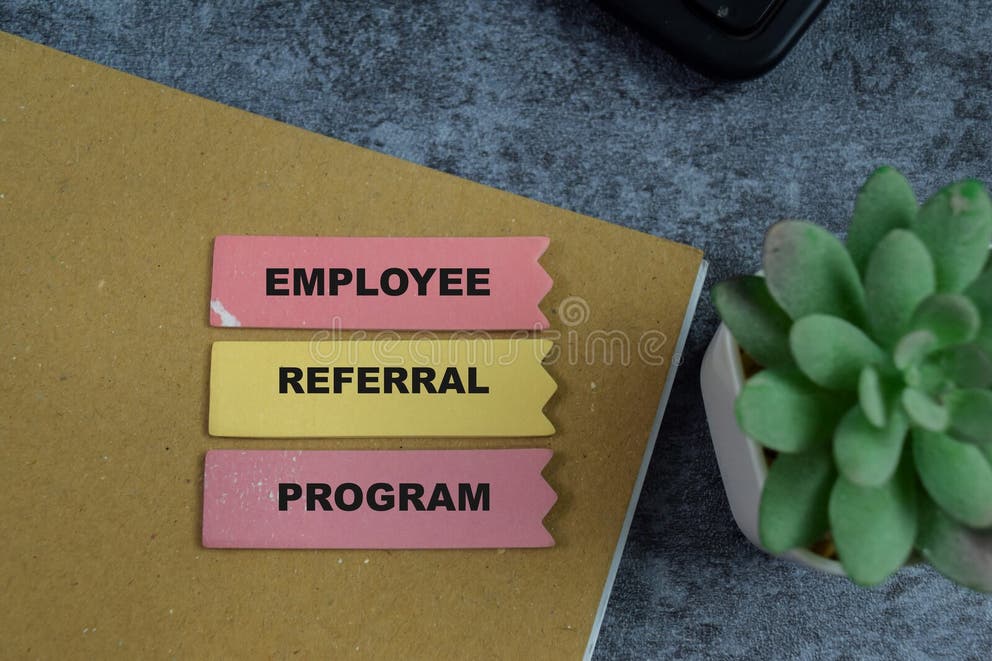 Concept of Employee Referral Program Write on Sticky Notes Isolated on ...