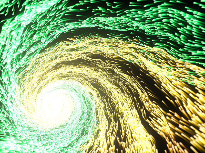 Concept of Energy Particles and Light Core. 3d Illustration Stock ...