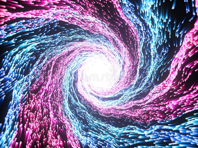 Concept of Energy Particles and Light Core. 3d Illustration Stock ...