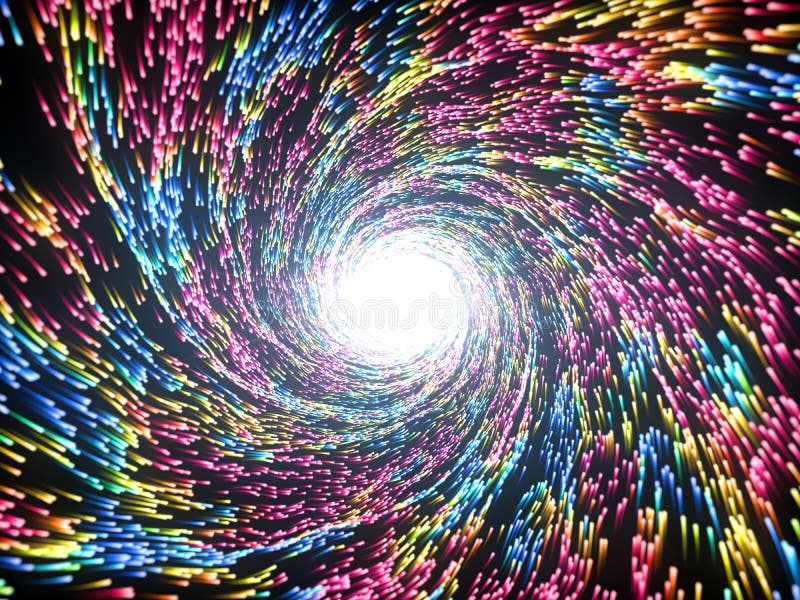 Concept of Energy Particles and Light Core. 3d Illustration Stock ...