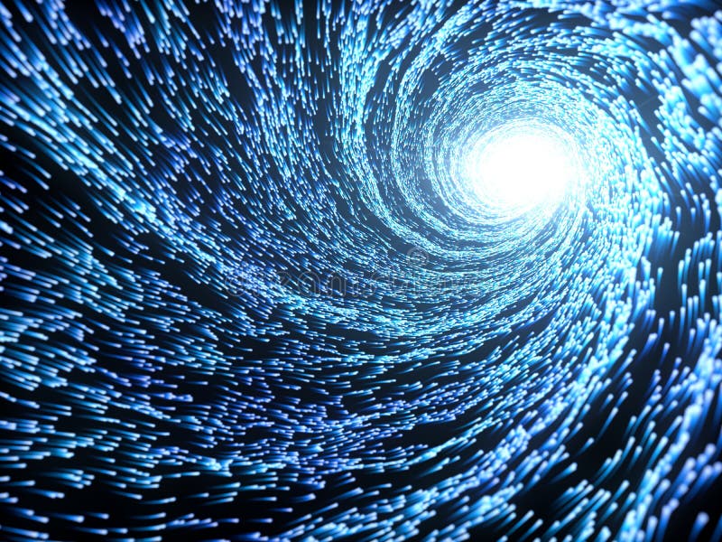 Concept of Energy Particles and Light Core. 3d Illustration Stock ...