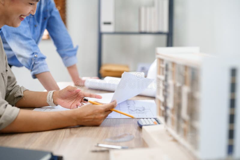 Concept of Engineering Consulting, Two Female Engineers is Checking ...