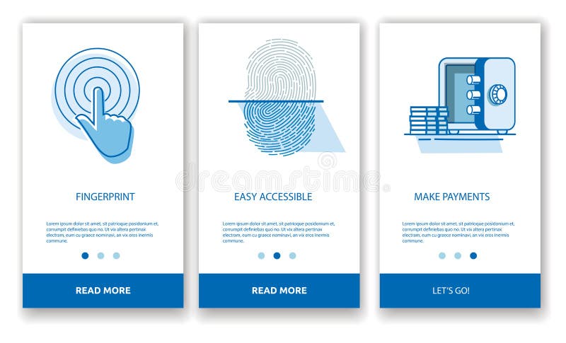The Concept of Entering a Mobile Application with a Fingerprint Stock ...