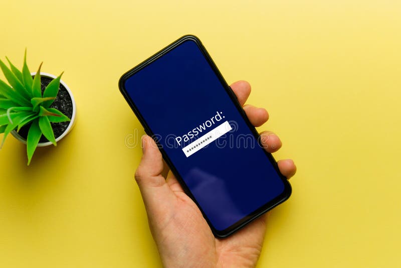 The Concept of Entering a Password on a Smartphone Display by a Person ...