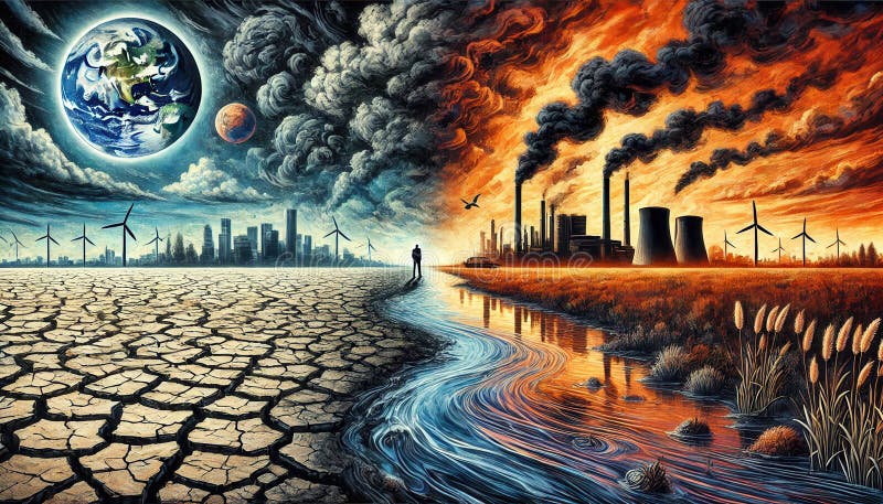 Concept of Environmental Disaster. Pollution from Industrial Waste ...