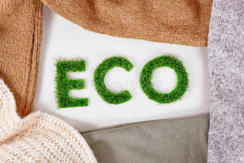 Concept for Environmental Friendly Produced Clothing with Text ECO Made ...