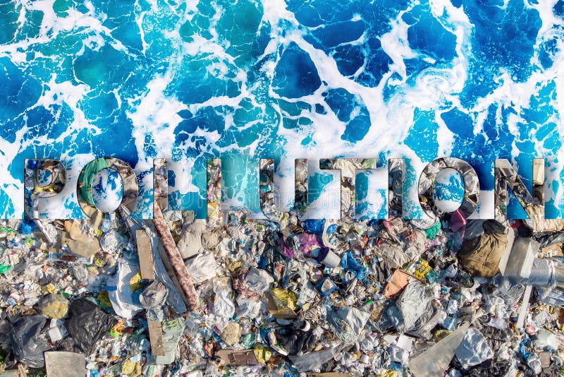 Concept Environmental Pollution Ocean and Water with Garbage Plastic ...