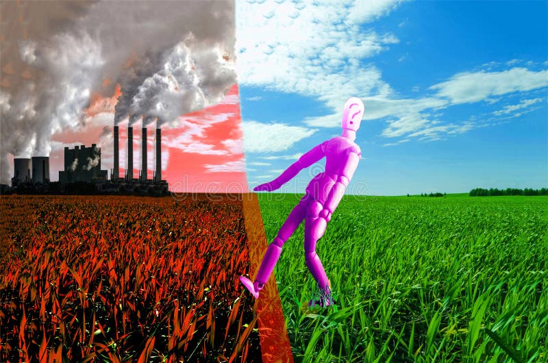 The Concept of Environmental Pollution. Stock Photo - Image of ...