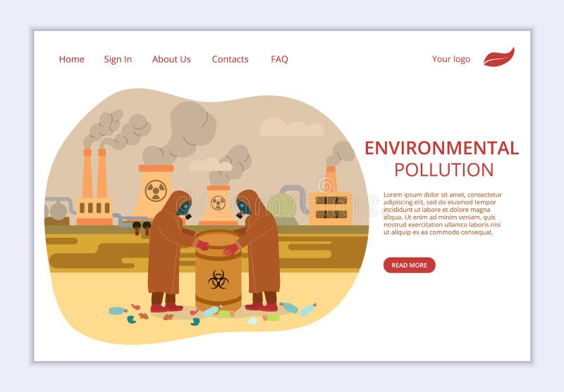 Environmental Pollution Banner Set Stock Vector - Illustration of ...