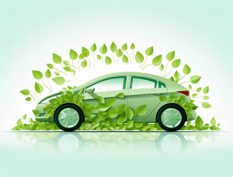 Concept of Environmentally Friendly with Eco Car. Stock Image - Image ...