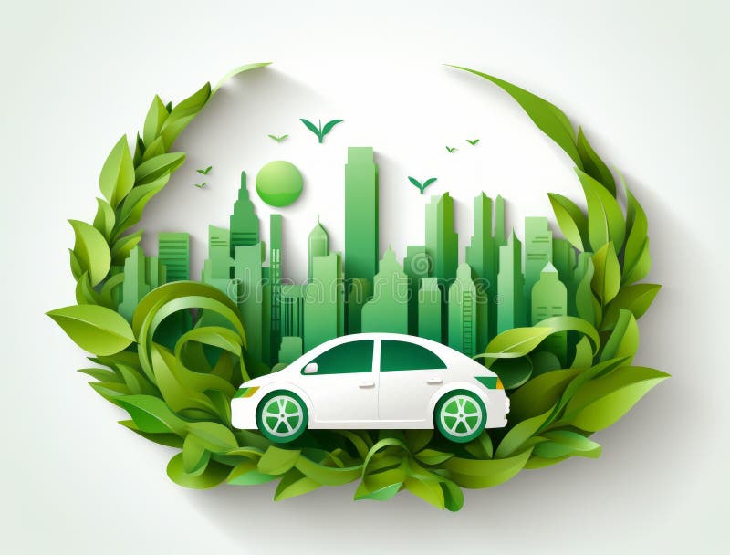 Concept of Environmentally Friendly with Eco Car. Stock Image - Image ...