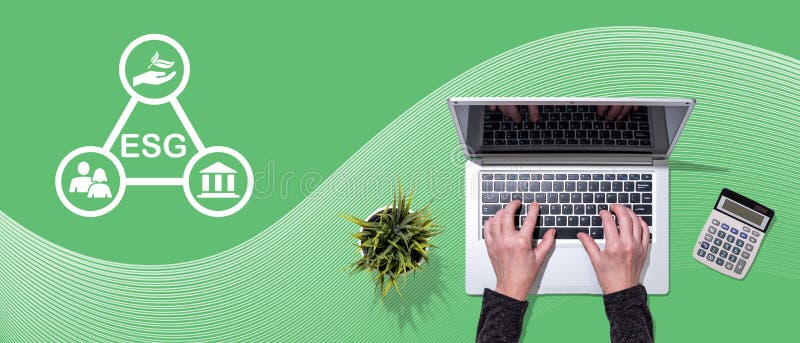 Concept of esg stock image. Image of environment, hand - 259971591