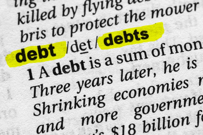 Concept Et Signification Des Dettes Photo stock - Image du estamper ...