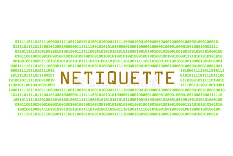 Concept of Etiquette and Netiquette Stock Illustration - Illustration ...