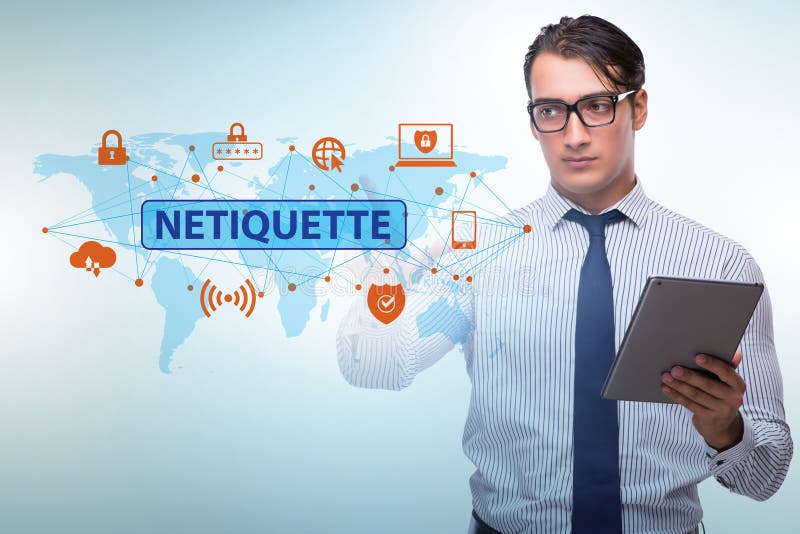 Concept of Etiquette and Netiquette Stock Image - Image of message ...