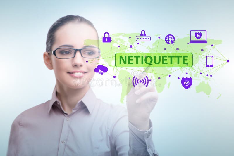 NETIQUETTE Text Written on Red Rectangle Stamp Stock Photo - Image of ...