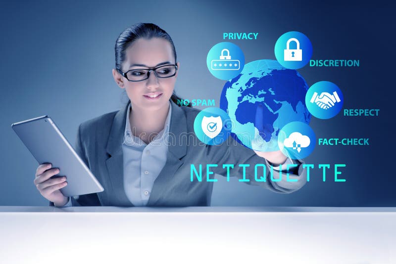 NETIQUETTE Text Written on Red Rectangle Stamp Stock Photo - Image of ...