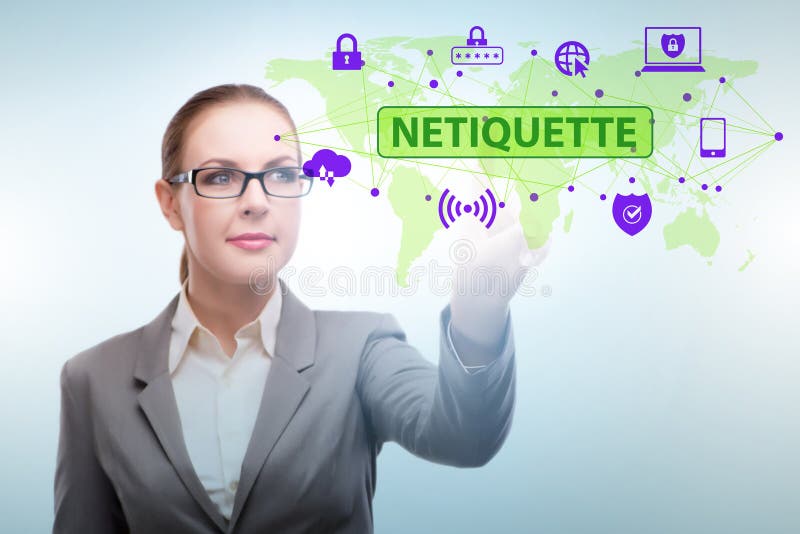 Concept of Etiquette and Netiquette Stock Image - Image of custom ...