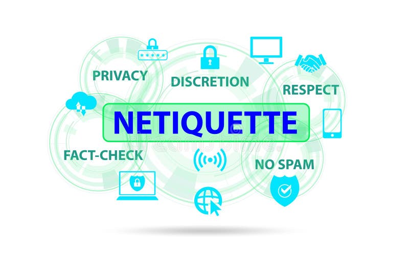 Concept of Etiquette and Netiquette Stock Image - Image of ...