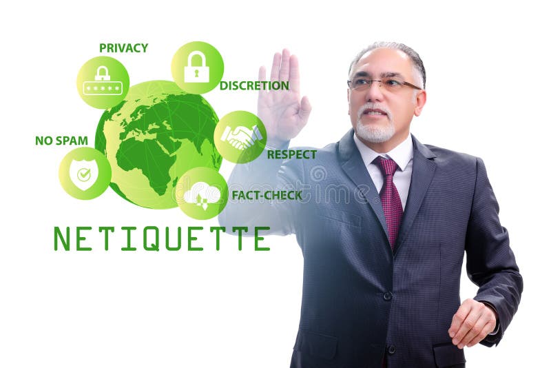 Concept of Etiquette and Netiquette Stock Image - Image of guidelines ...