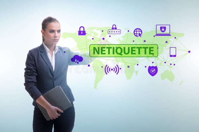 Concept of Etiquette and Netiquette Stock Photo - Image of networking ...